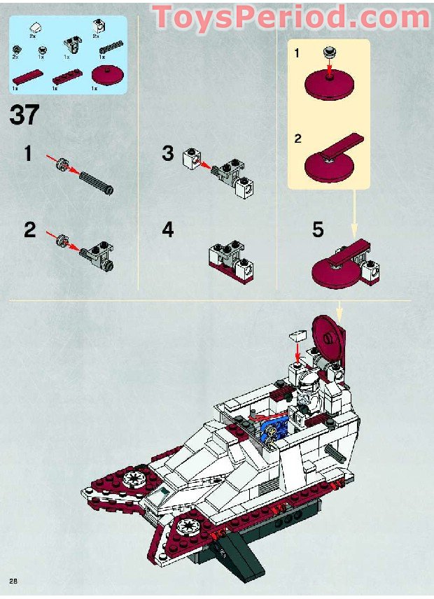 LEGO 7679 Republic Fighter Tank Instructions and Parts List