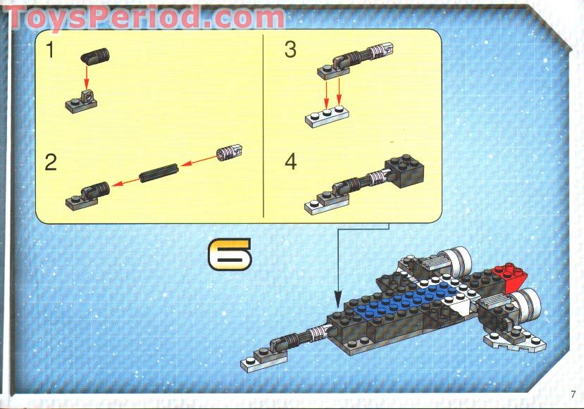 LEGO 7143 Jedi Starfighter Instructions and Parts List