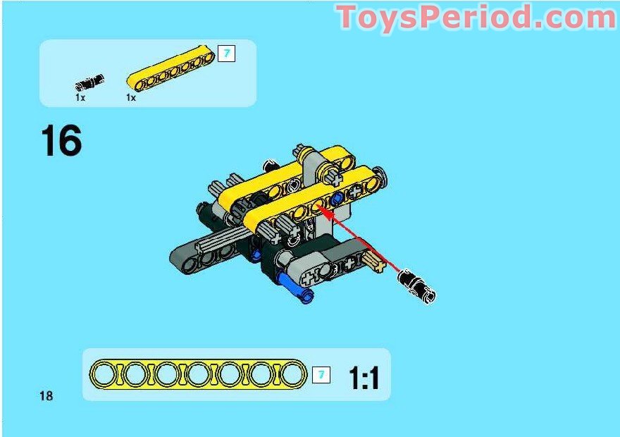 LEGO 8259 Mini Bulldozer Instructions and Parts List