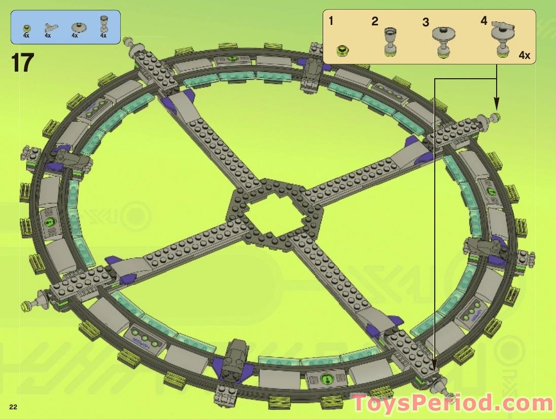 LEGO 7065 Alien Mothership Instructions and Parts List