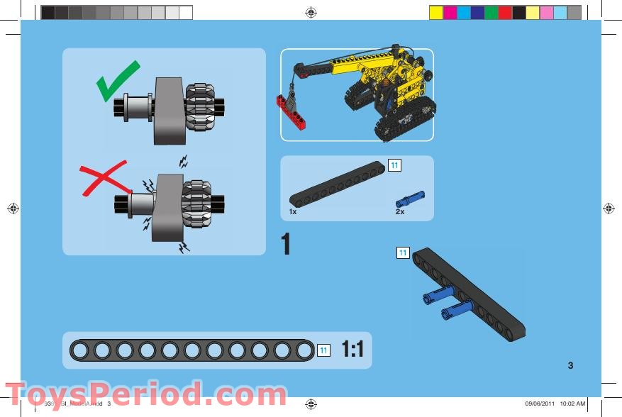 LEGO 9391 Crawler Crane Instructions and Parts List