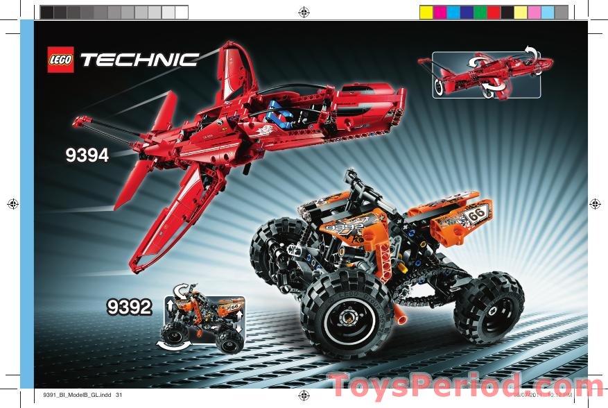 LEGO 9391 Crawler Crane Instructions and Parts List