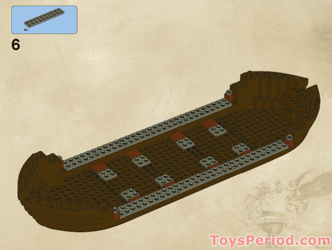 LEGO 4195 Queen Anne's Revenge Instructions and Parts List