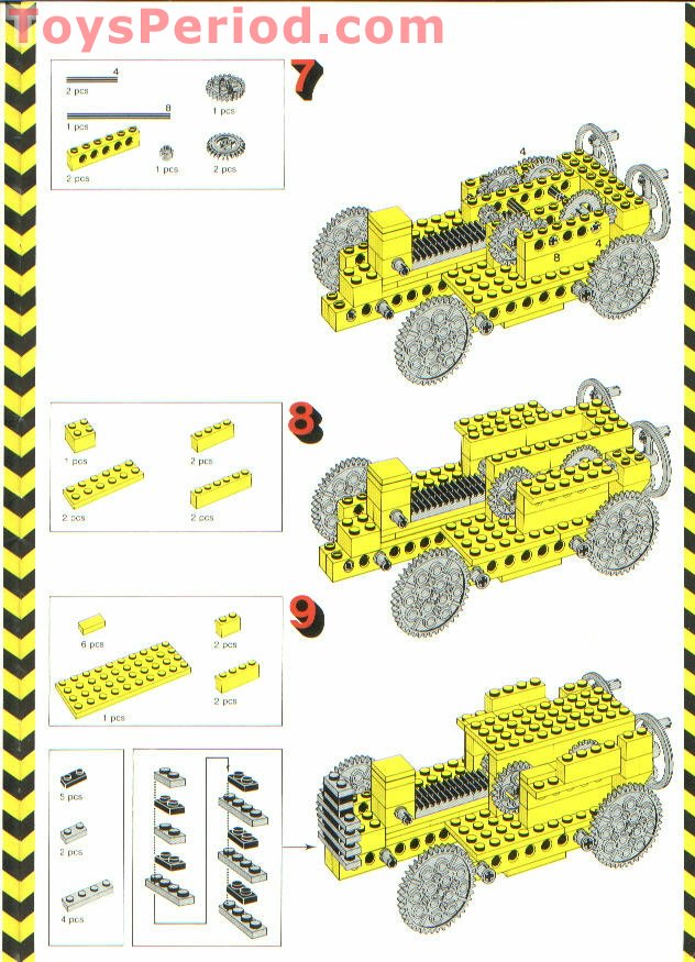 LEGO 951-1 Bulldozer Instructions and Parts List