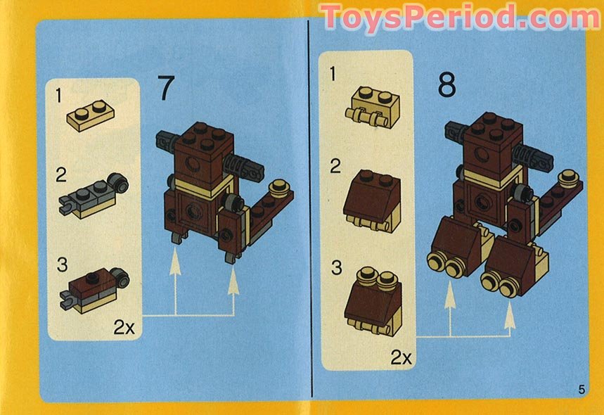 LEGO 4916 Mini Animals Instructions and Parts List