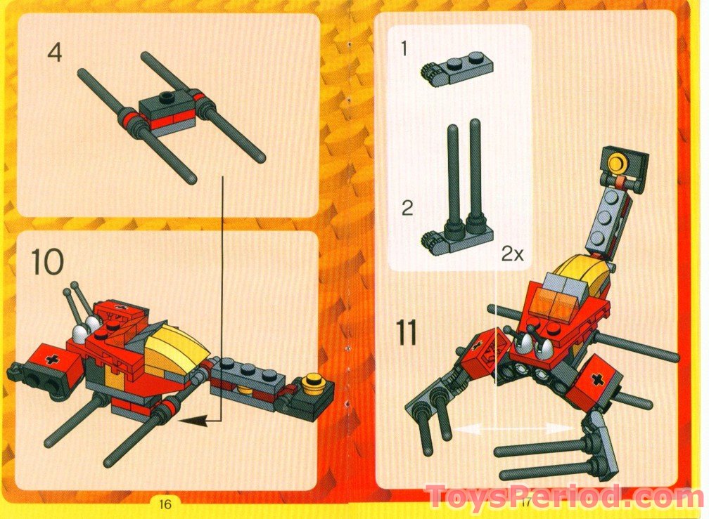 LEGO 4413 Arachno Pod Instructions and Parts List