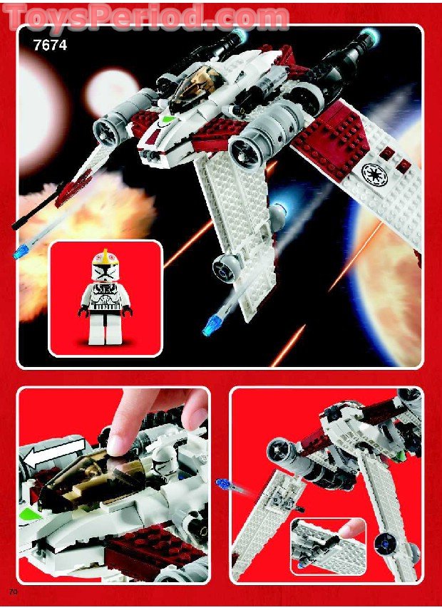 LEGO 7679 Republic Fighter Tank Instructions and Parts List