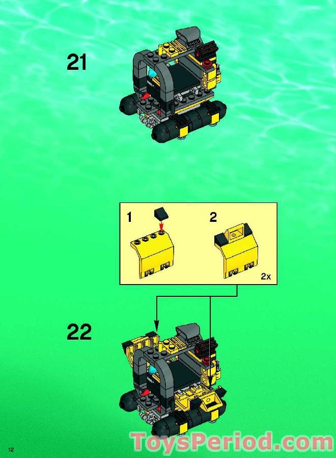 LEGO 7775 Aquabase Invasion Instructions and Parts List