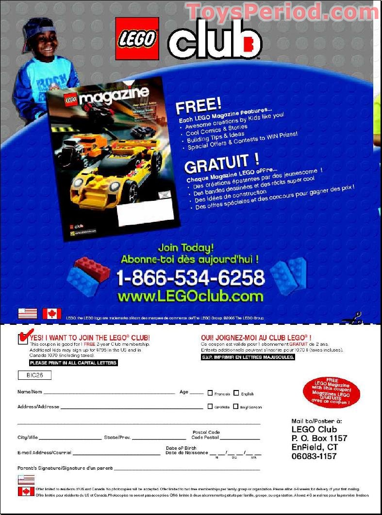 LEGO 8681 Tuner Garage Instructions and Parts List