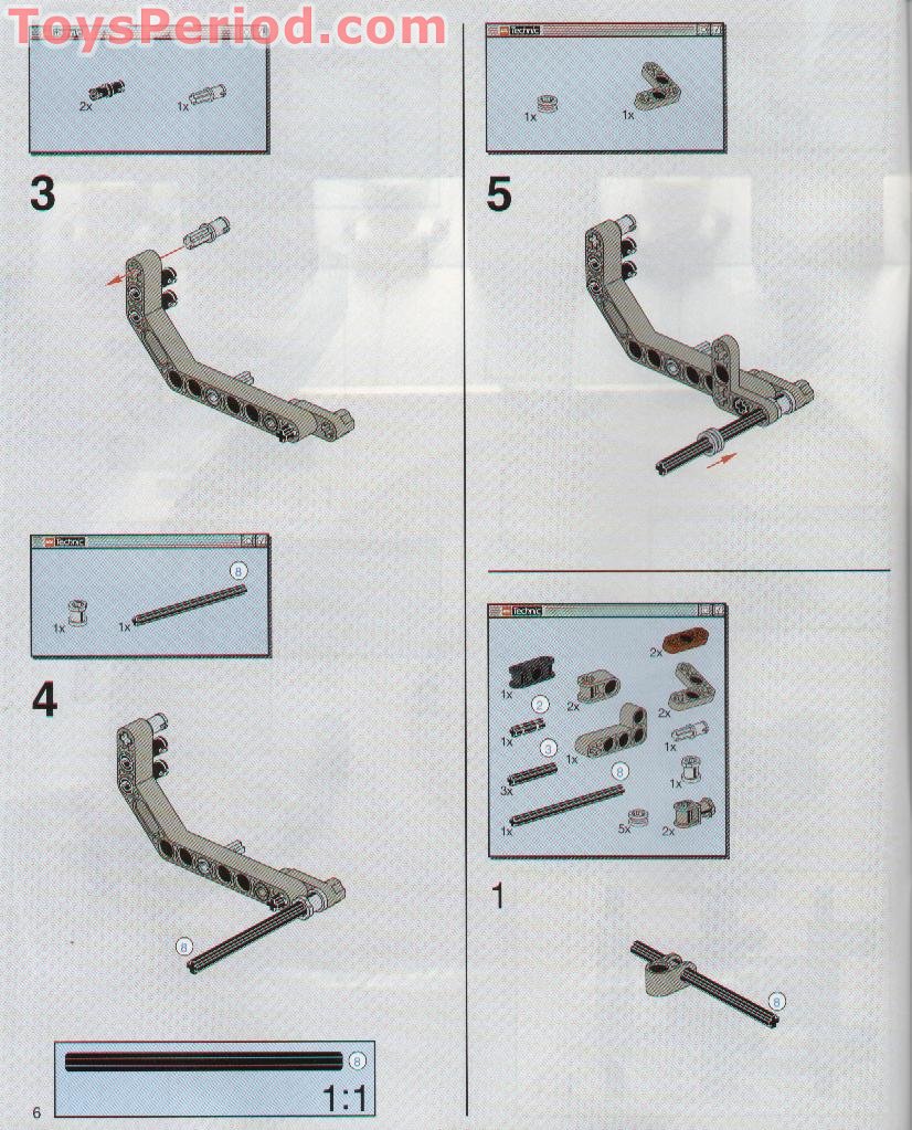 LEGO 8002 Destroyer Droid Instructions and Parts List