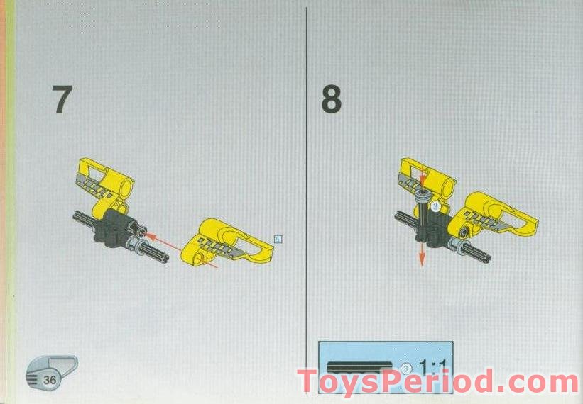 LEGO 8240 Slammer Stunt Bike Instructions and Parts List