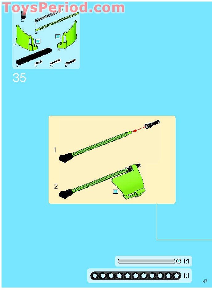 LEGO 8284-1 Dune Buggy or Tractor Instructions and Parts List