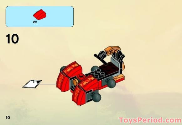 LEGO 70500 Kai's Fire Mech Instructions and Parts List