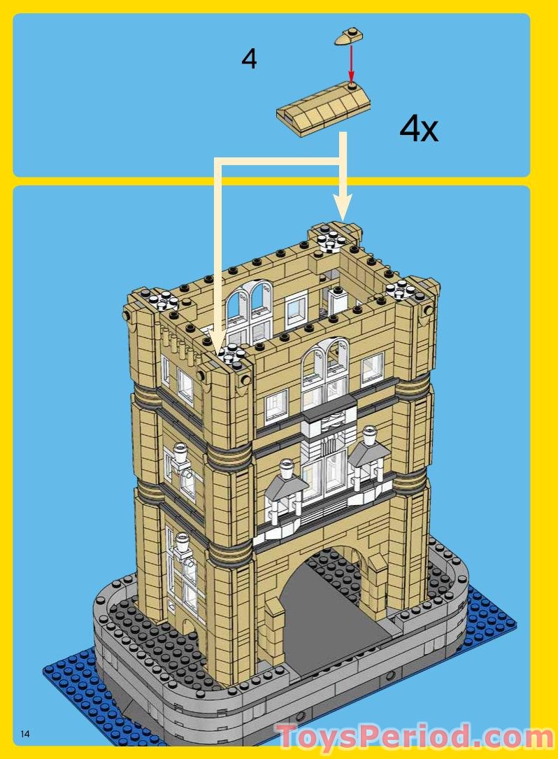 LEGO 10214 Tower Bridge Instructions and Parts List