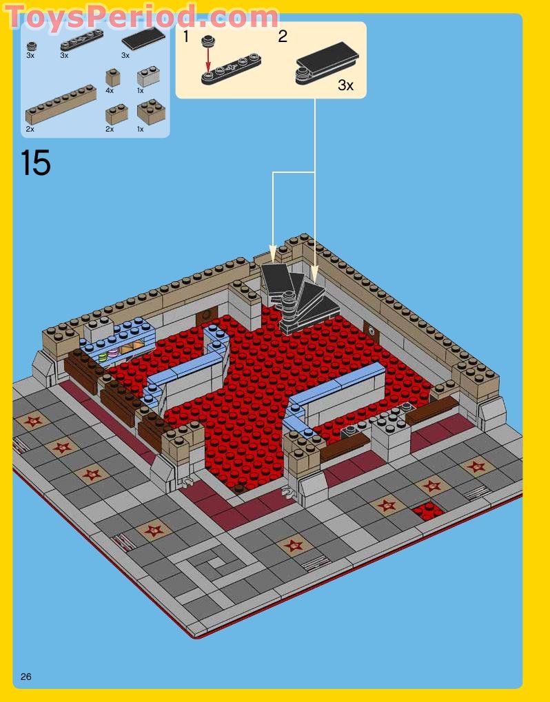 LEGO 10232 Palace Cinema Instructions and Parts List