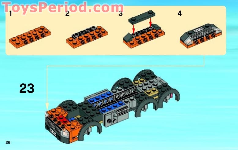 LEGO 4434 Tipper Truck Instructions and Parts List