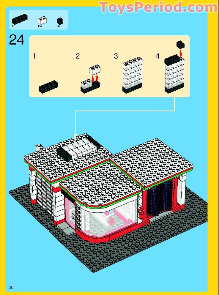 LEGO 10184 Town Plan Instructions and Parts List