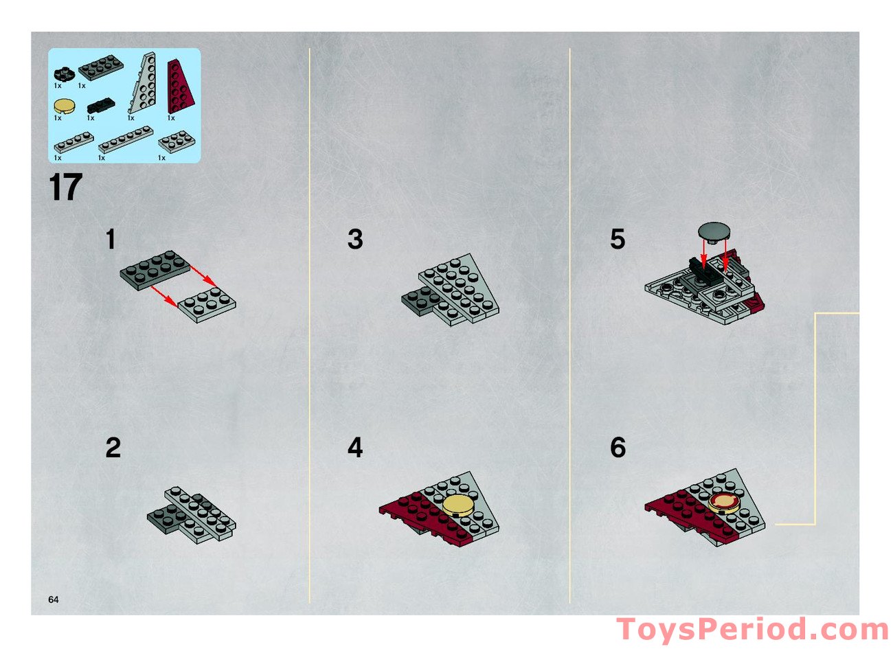 LEGO 10195 Republic Dropship with AT-OT Instructions and Parts List