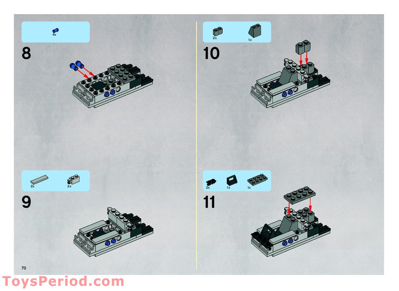 LEGO 10195 Republic Dropship with AT-OT Instructions and Parts List