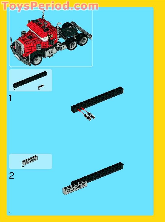 LEGO 4955 Big Rig Instructions and Parts List