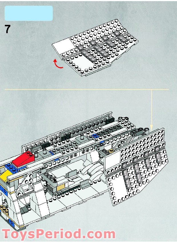 LEGO 7676 Republic Attack Gunship Instructions and Parts List
