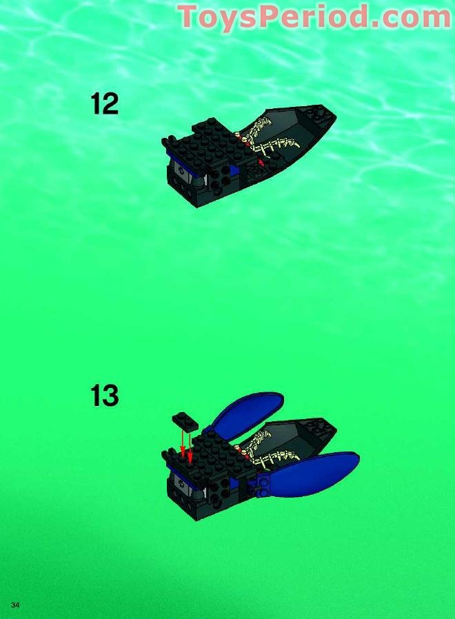 LEGO 7775 Aquabase Invasion Instructions and Parts List