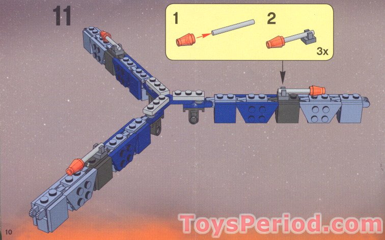 LEGO 7252 Droid Tri-Fighter Instructions and Parts List