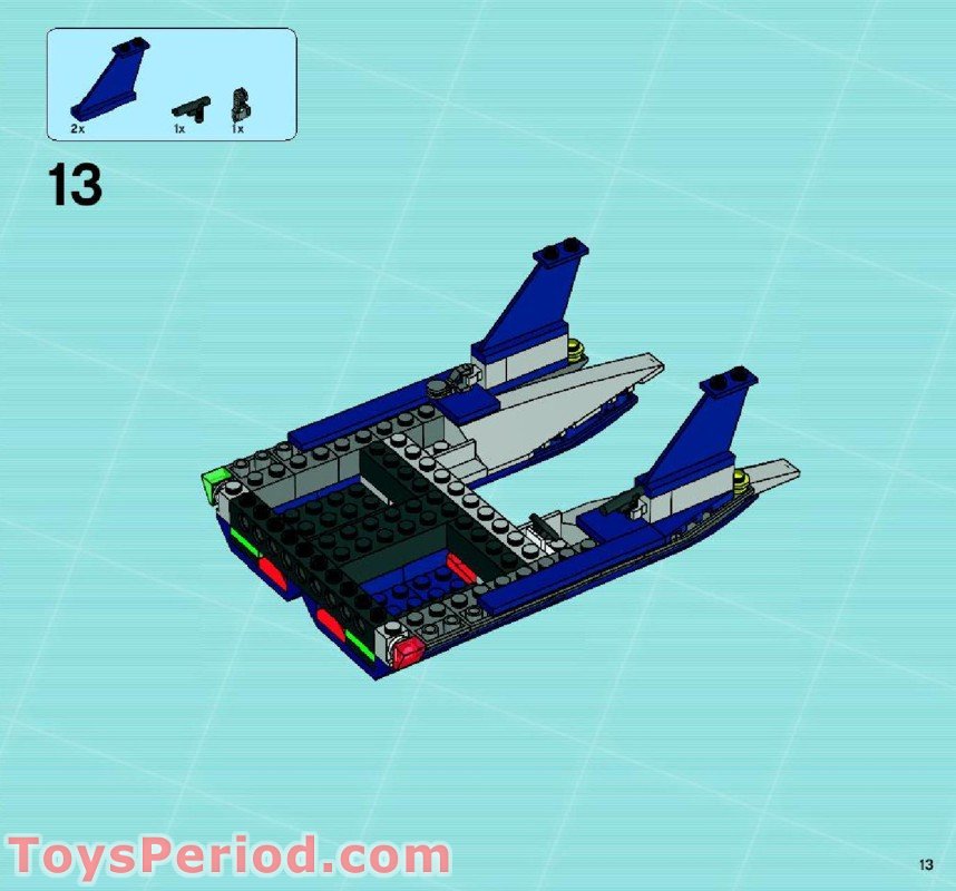 LEGO 8633 Mission 4: Speedboat Rescue Instructions and Parts List