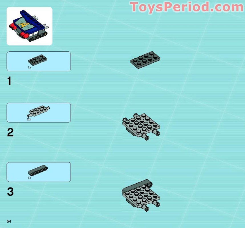 LEGO 8634 Mission 5: Turbocar Chase Instructions and Parts List