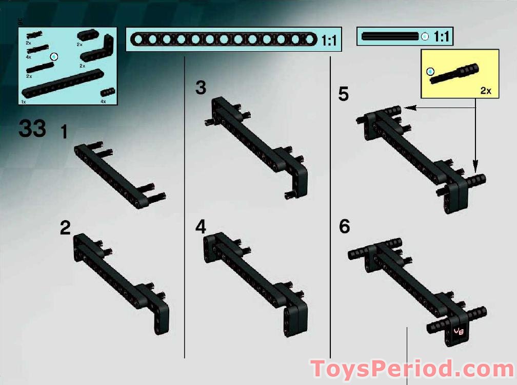 LEGO 8682 Nitro Intimidator Instructions and Parts List