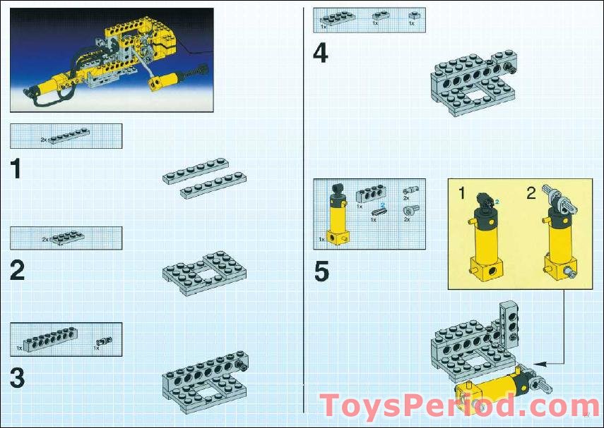 LEGO 8438 Pneumatic Crane Truck Instructions and Parts List
