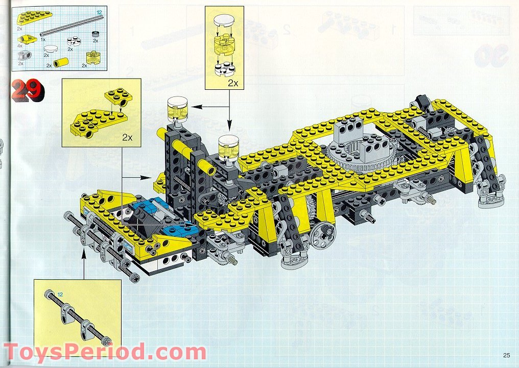 LEGO 8460 Pneumatic Crane Truck Instructions and Parts List