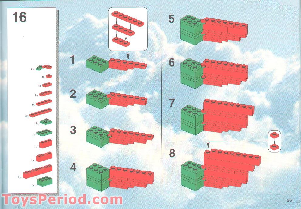 LEGO 3724 LEGO Dragon Instructions and Parts List