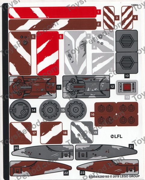 LEGO Sets with Part 75254stk01 Sticker Sheet for Set 75254 - (63954/ ...