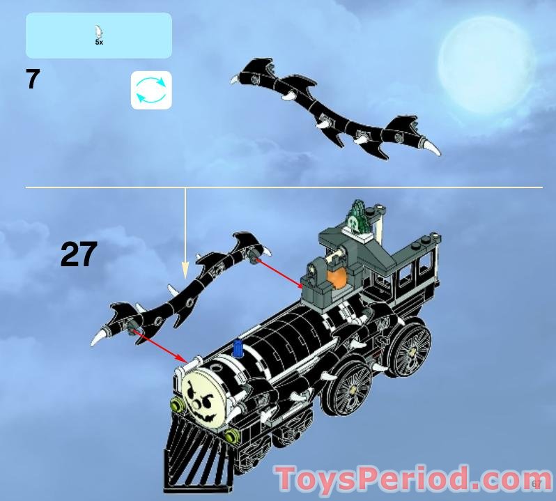 LEGO 9467 The Ghost Train Instructions and Parts List