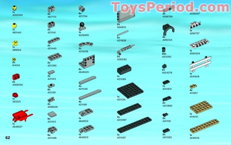 LEGO 4434 Tipper Truck Instructions and Parts List