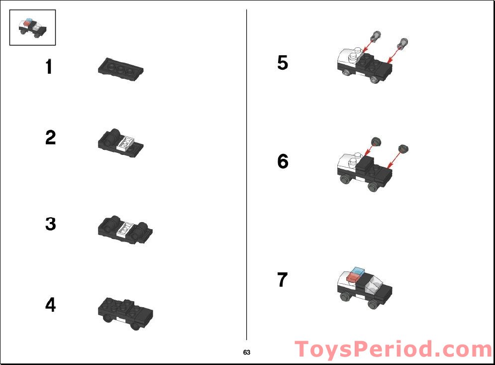 LEGO 5526 Skyline Instructions and Parts List