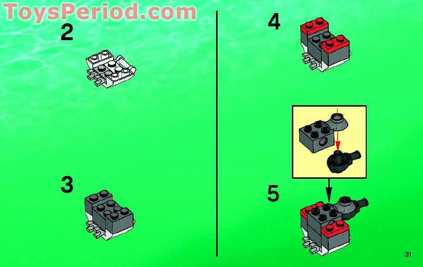 LEGO 7773 Tiger Shark Attack Set Parts Inventory and Instructions ...