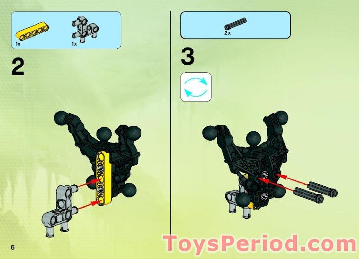 LEGO 8696 Bitil Instructions and Parts List