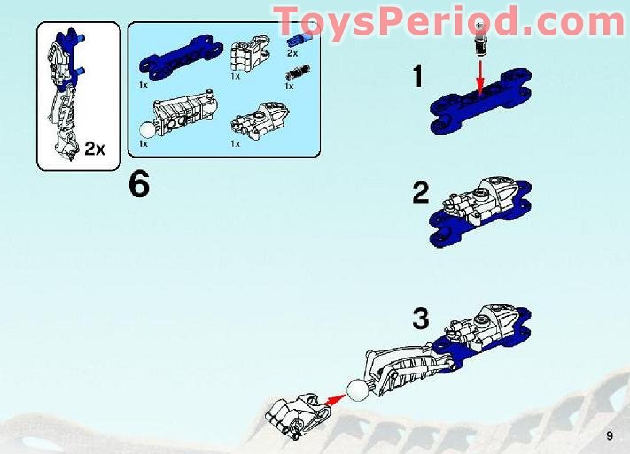 LEGO 8988 Gelu Instructions and Parts List