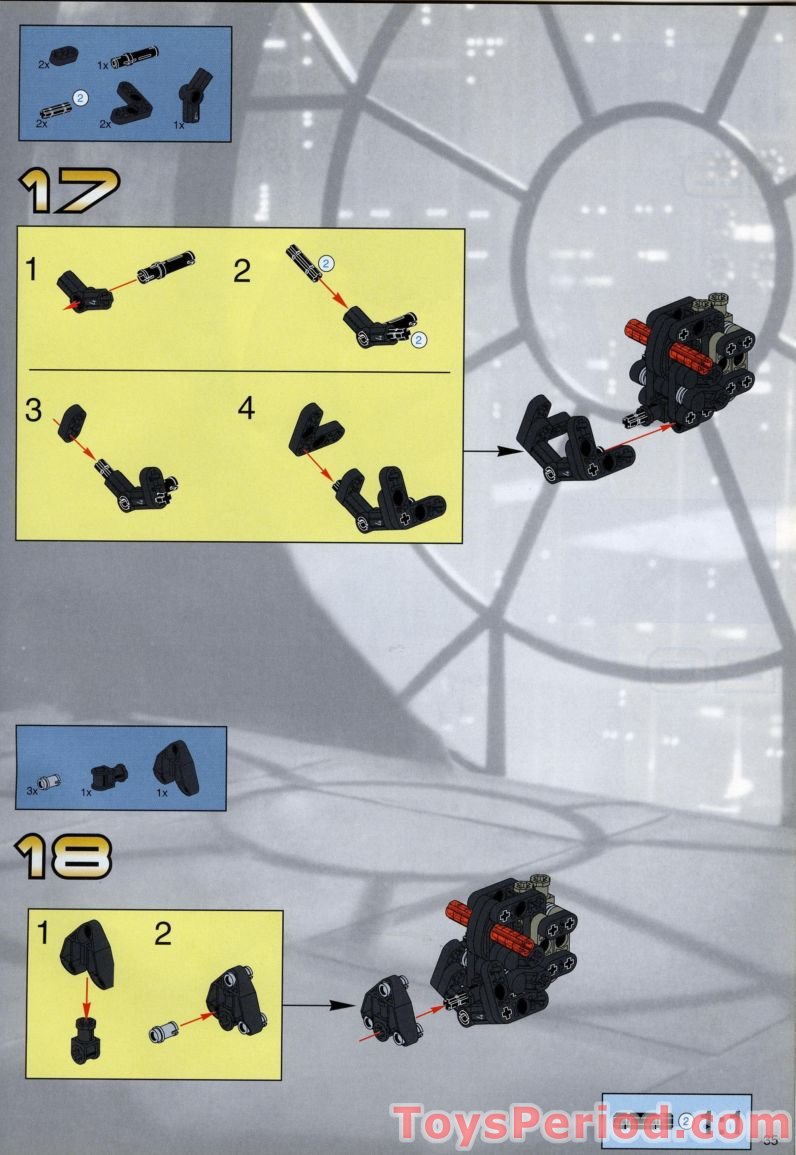 LEGO 8010 Darth Vader Instructions and Parts List