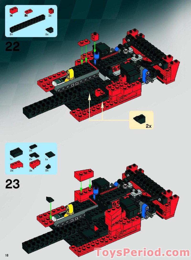 LEGO 8156 Ferrari FXX 1:17 Instructions and Parts List