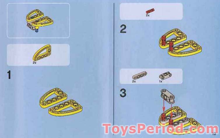 LEGO 8290 Mini Forklift Instructions and Parts List