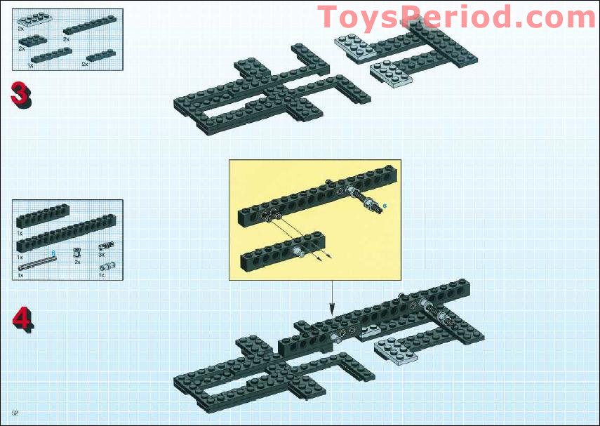 LEGO 8438 Pneumatic Crane Truck Instructions and Parts List