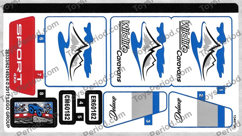 LEGO Sets with Part 60182stk01 Sticker Sheet for Set 60182 - (36333/ ...