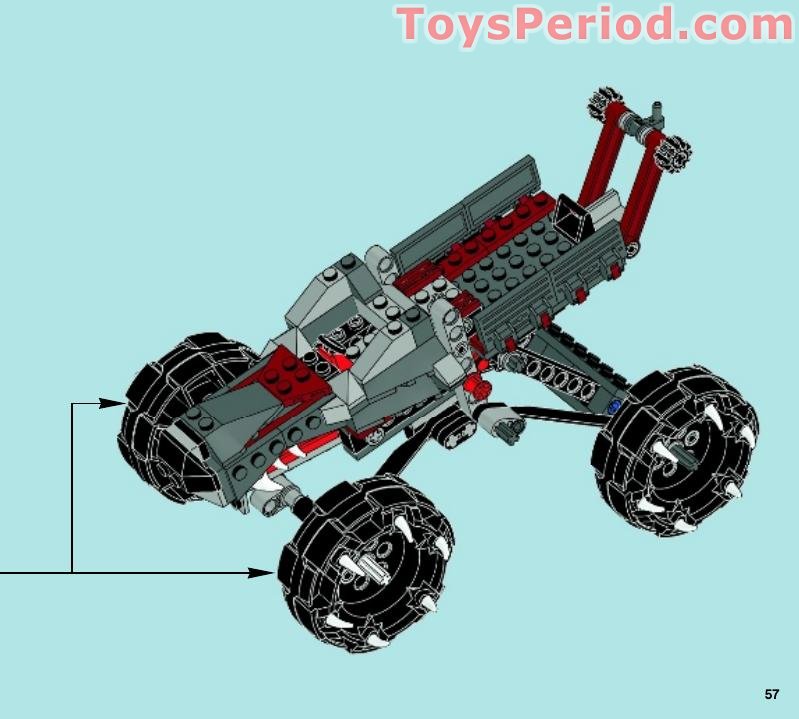 LEGO 70004 Wakz' Pack Tracker Instructions and Parts List