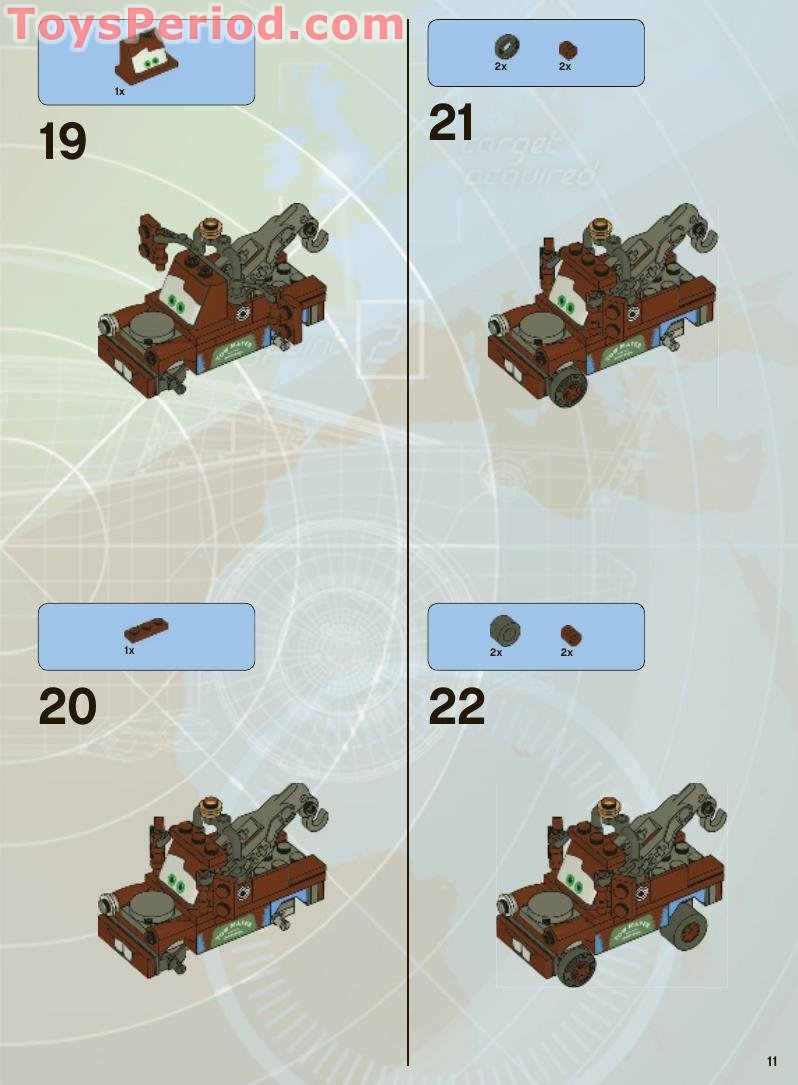 LEGO 8487 Flo's V8 Cafe Instructions and Parts List