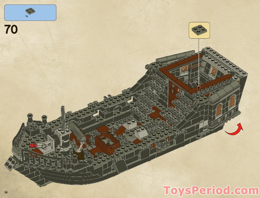 LEGO 4184 The Black Pearl Instructions and Parts List