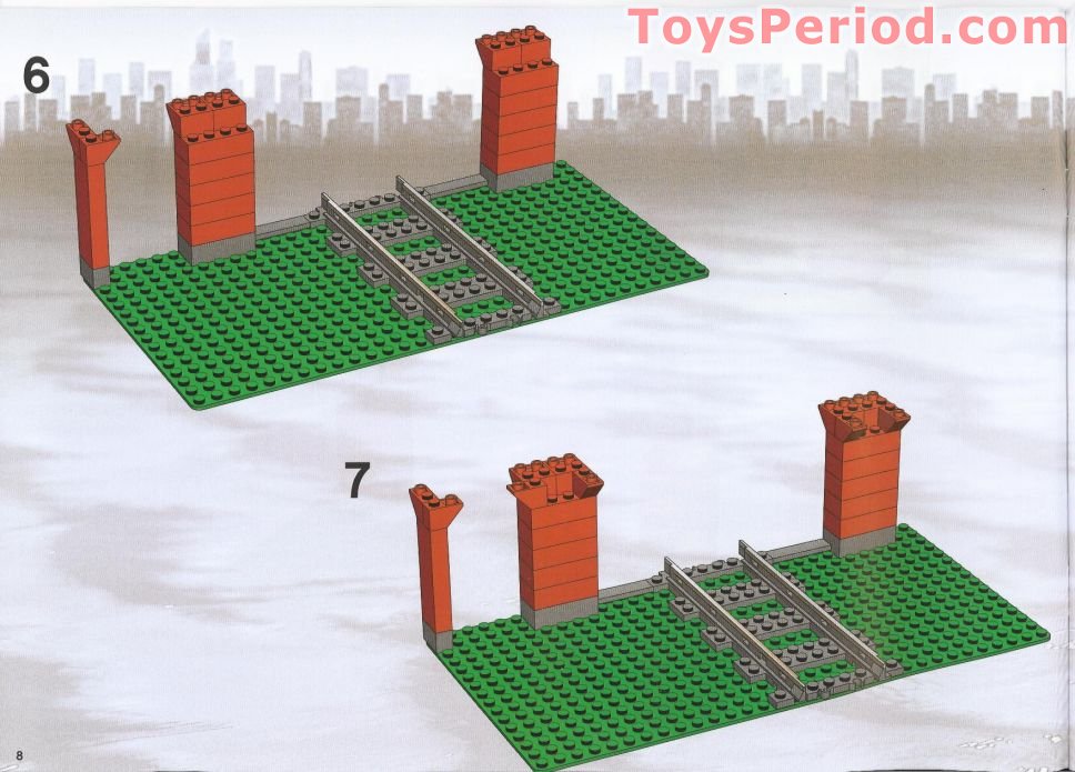 LEGO 10128 Train Level Crossing Instructions and Parts List