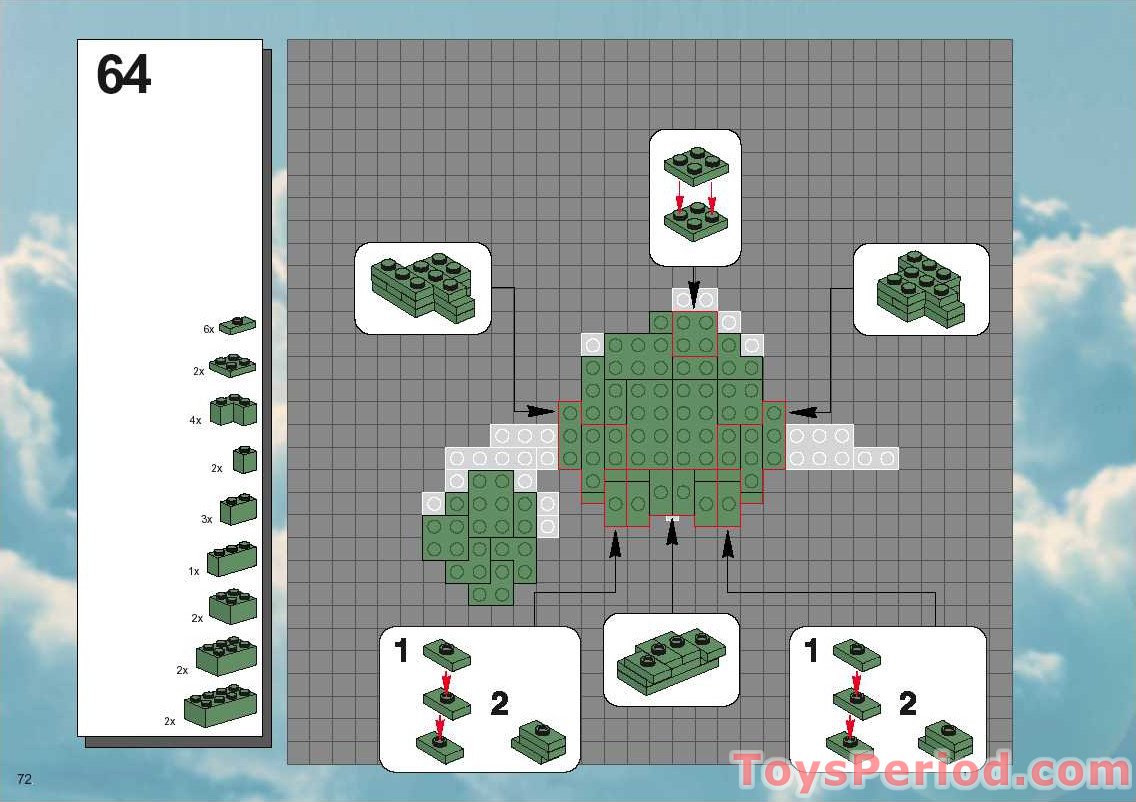 LEGO 3450 Statue of Liberty Sculpture Instructions and Parts List